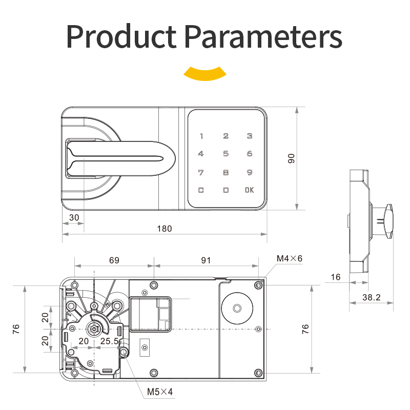 China Guub Electronic Security Digital Key Metal Cabinet Door Locks ...